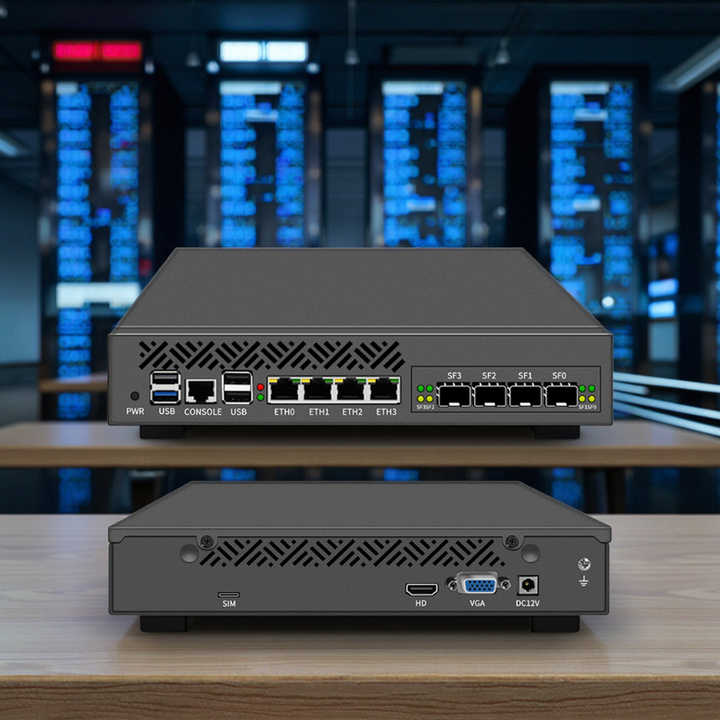 1U Rack-Mounted Firewall Appliance Router Mini PC - Intel N100