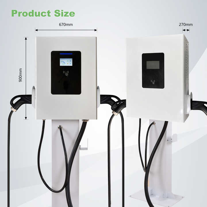 Floor-mounted / Wallbox DC EV Charging Station Dual Gun 40KW/60KW Fast ...