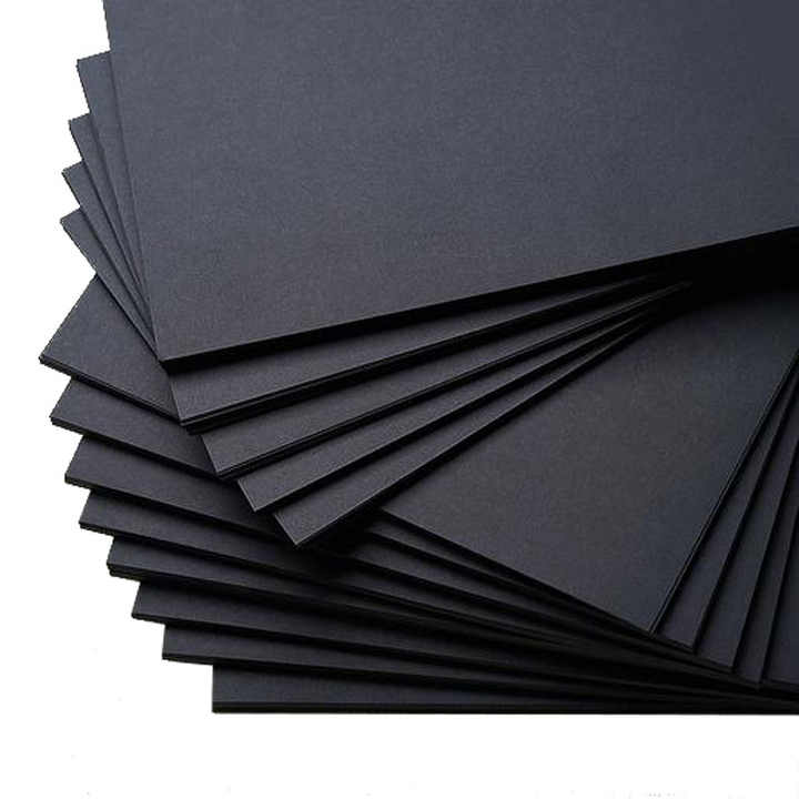 Laminated Black Cardboard 300gsm Stationery Black Paper Board C2s Black ...
