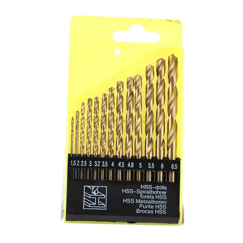 13PCS HSS Straight Shank Twist Drill Bits for Metal WPC and Aluminium ...