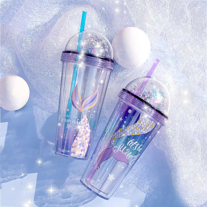 Hot Sale Insulated Double Wall Tumblers 14oz/420ml Mermaid Cold Drink ...