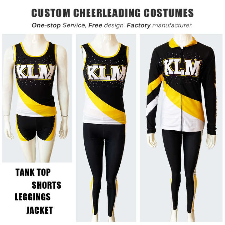 Normzl Fully Custom Sublimation Cheerleading Zipper Jacket Leggings Set ...