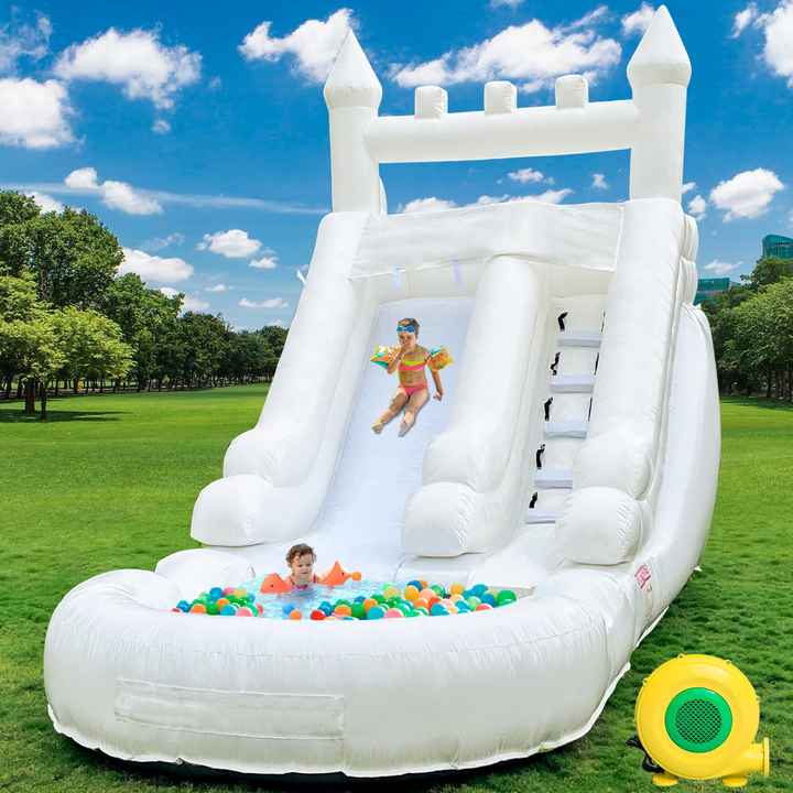 Kids Moon Inflatable Water Slide Jumper Bouncer Bouncy Castle Jumping ...