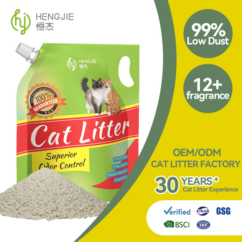 Hengjie Plant-Based Clumping Formula Biodegradable Cassava Cat Litter 2 ...