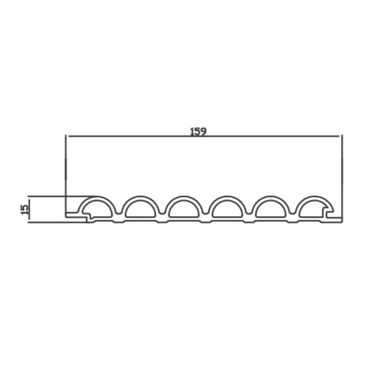 3D Wood Marble Semi Circle Curve Arc Wall Cladding Curve Groove Wpc ...