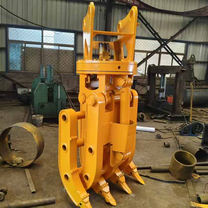 Excavator rotary steel grabber, 360-degree hydraulic rotary scrap steel ...
