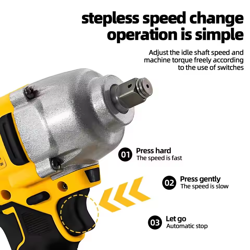 High-torque Cordless Impact Wrench - 20V Brushless Power Tool