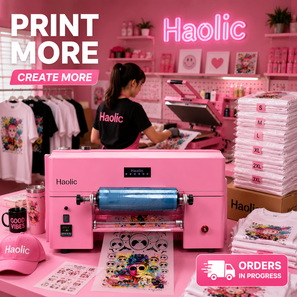 Haolic A3 UV DTF Printer Machine for Cup Glass Acrylic Metal Sticker ...