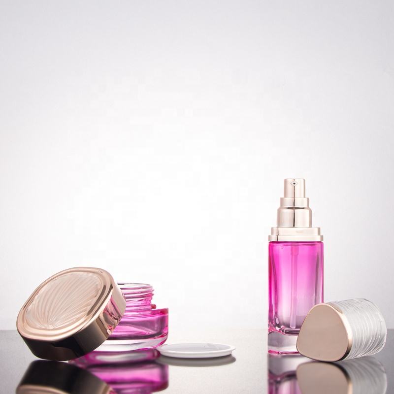 Wholesale Luxury Pink Gradient Skincare Packaging Set 40ml 100ml 120ml ...