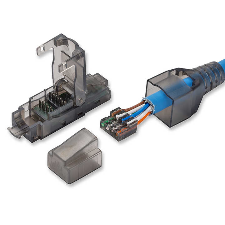 RJ45 Cat.6 UTP Modular Plug Free Crimping Design Ethernet Connector ...