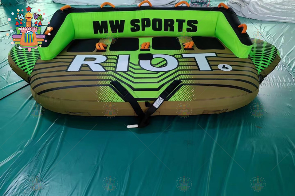 Nova RIOT 4P 4-Person PVC & Oxford Inflatable Water Towable Tube for ...