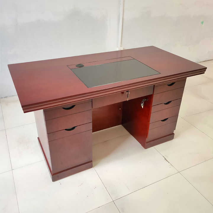 Chinese-style Durable Office Computer Desk Supervisor Office Double ...