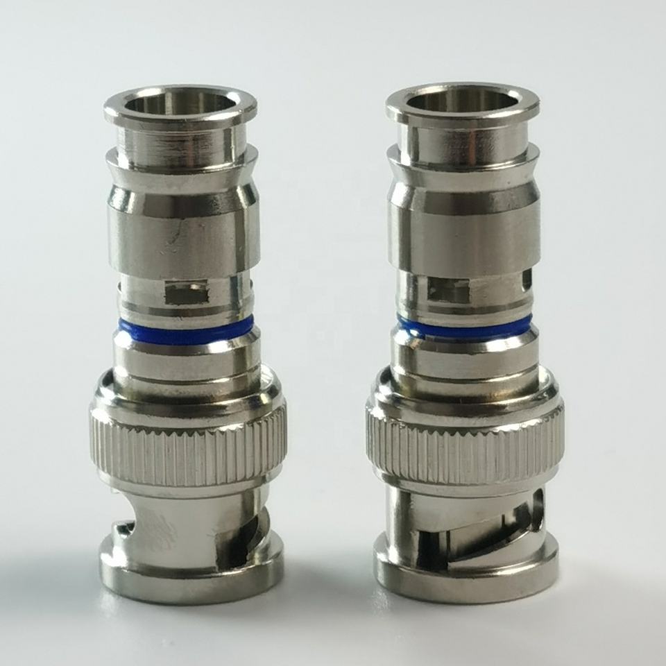 BNC Compression Connector for RG6 Coaxial Cable -Solid Construction ...