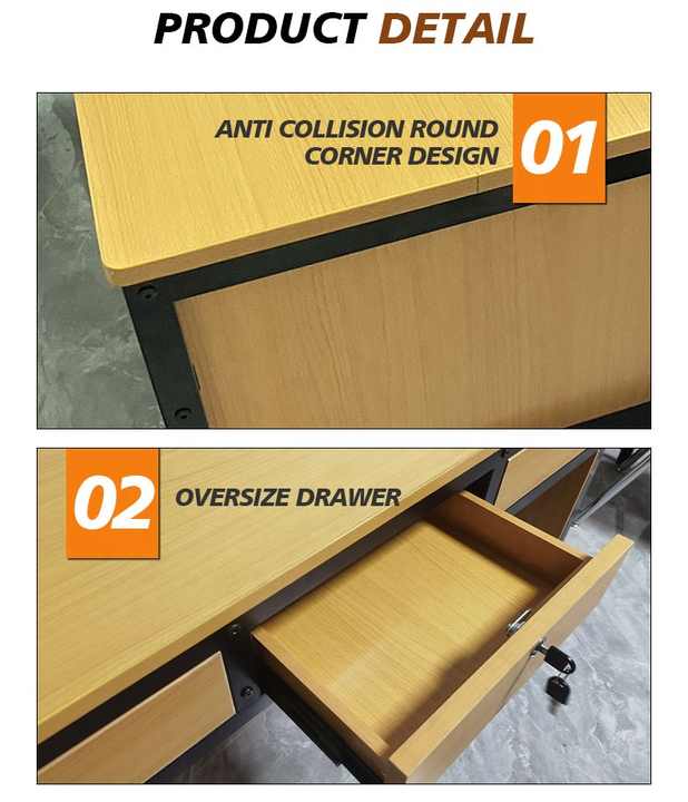 School Furniture Speech Table Wooden Teacher's Podium PVC Banding ...