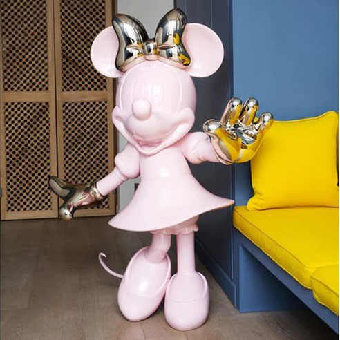 Life Size Cartoon Characters Statue Fiberglass Mickey and Minnie Mouse ...