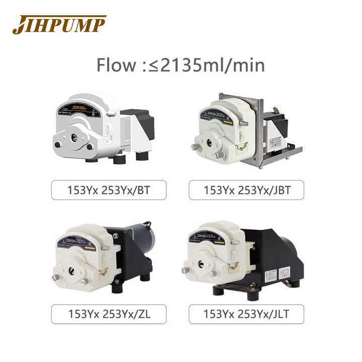 Jihpump 24V Rotary Stepper Motor Peristaltic Pump for Low Pressure Chemical Dispensing