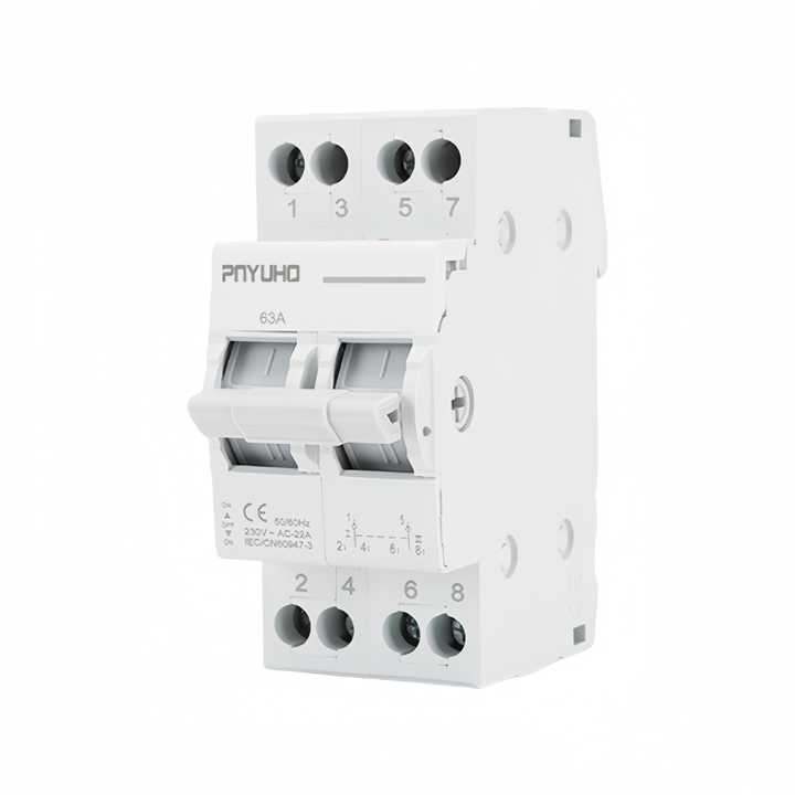 2P 40A 63A MTS Dual Power Manual Conversion Interlock Circuit Breaker ...