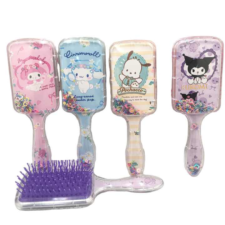 DHF356 Hot Sanrioed square Round Shape Hair Comb Anime Kuromi Pochacco ...