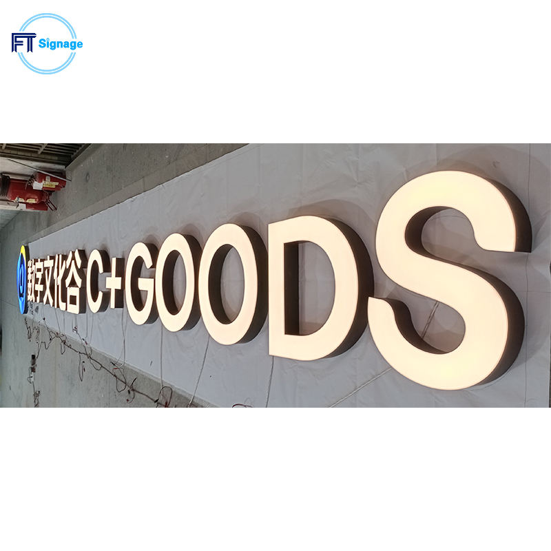 Custom Stainless Steel Letter Sign Led logo Acrylic Front Lit Letter ...