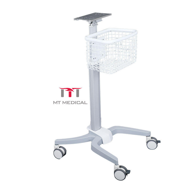 Mobile Working Trolley with Monitor 4 Casters Medical Trolley Mobile ...