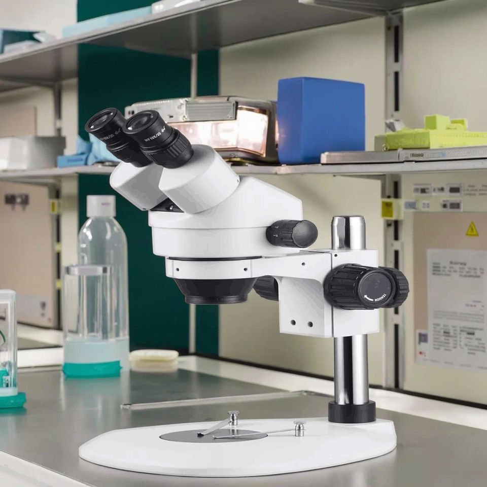 Microscope 7X-45X Microscopio Zoom Stereo Microscope Trinocular ...