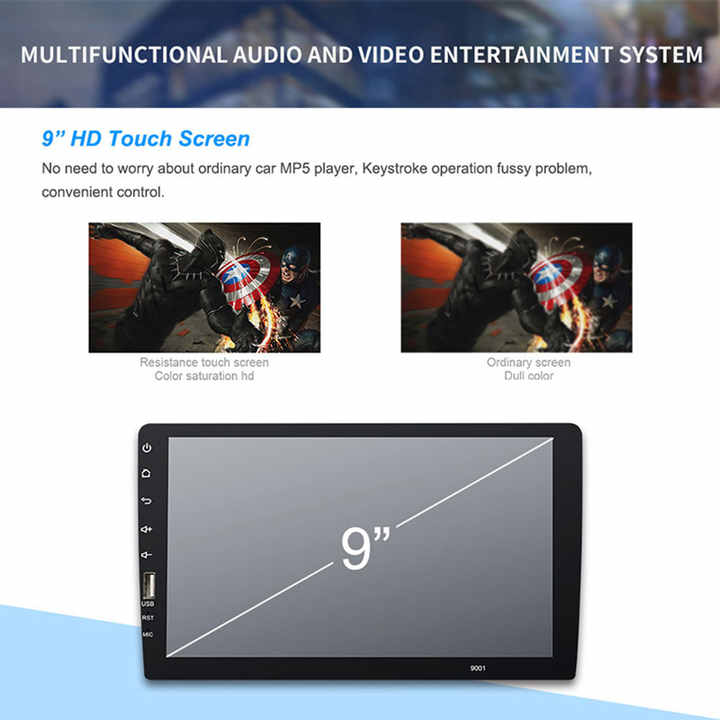 Universal Multimedia Head Unit - 9 Inch Android Radio