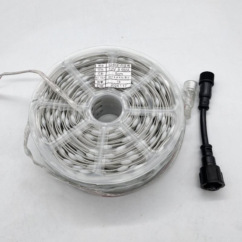 ETOP IP68 White Wire DC12V LED Pebble Seed Pixel String Light