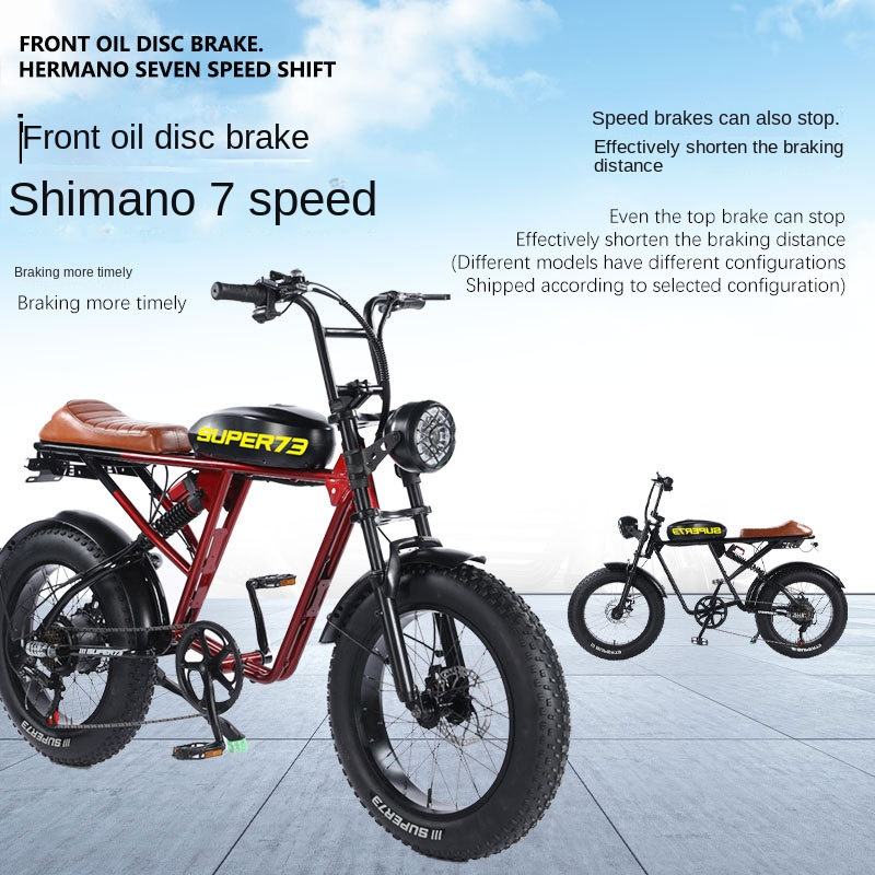 400W 48V Adult Electric City Mountain Bike Rear Suspension Waterproof ...