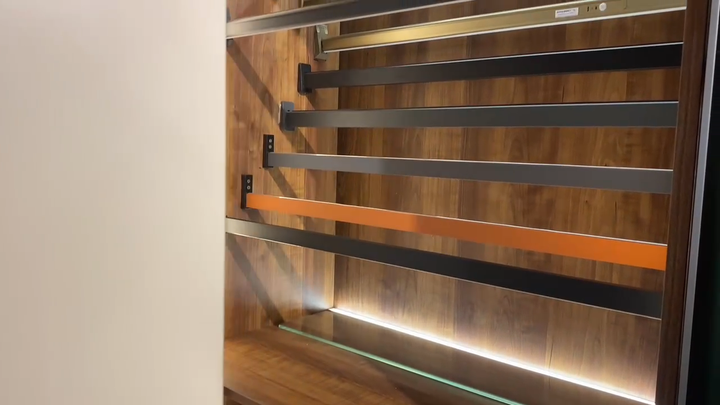 LED Aluminum Light Wardrobe Clothes Hanging Rail Profile