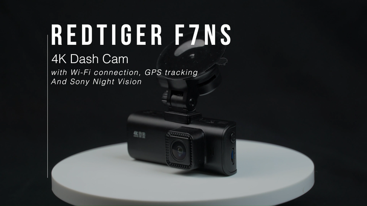 REDTIGER F7N Dual Dash Camera - 4K, Night Vision, G-sensor
