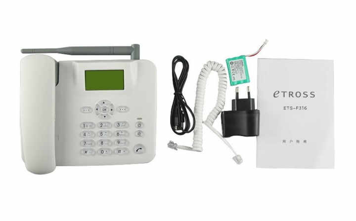 1 SIM Black/white Cheap GSM Fixed Wireless Desktop Phone