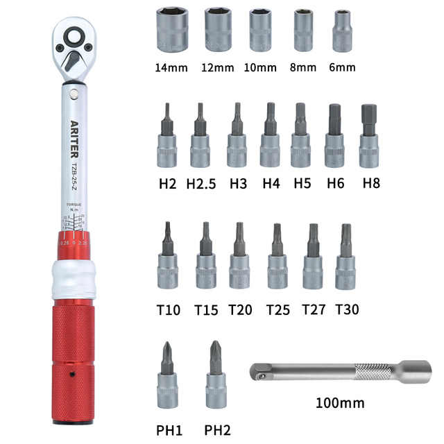 Mini Torque Wrench Set for Bike Ratchet Torque Wrench Repairing Tools