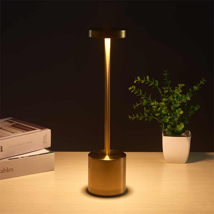 LED Table Lamp - Rechargeable Metal Restaurant Lights