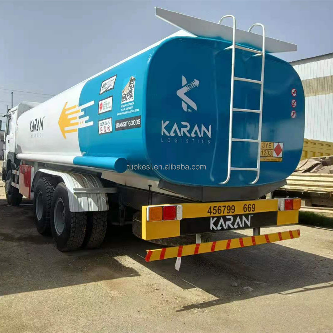 Used Sinotruk Howo 6x4 Oil Tanker Two Cabin Tanker Truck Fuel Transport ...