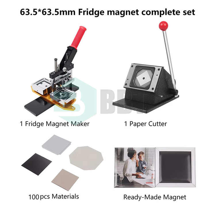 Square Fridge Magnet Making Machine - DIY Photo Buttons