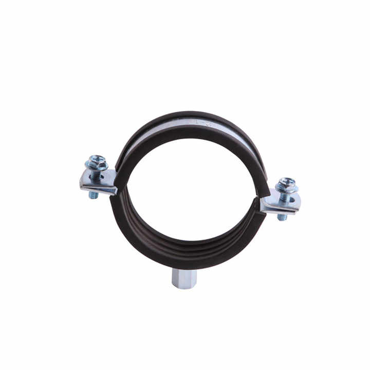 Factory Customized Galvanized Steel Pipe Clamp with Rubber Adjustable ...