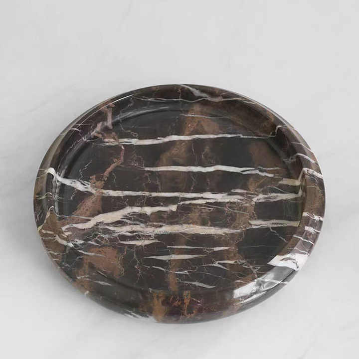 Modern Art Luxury Marble Fruit Plate Snack Plate Tray Simple Home ...
