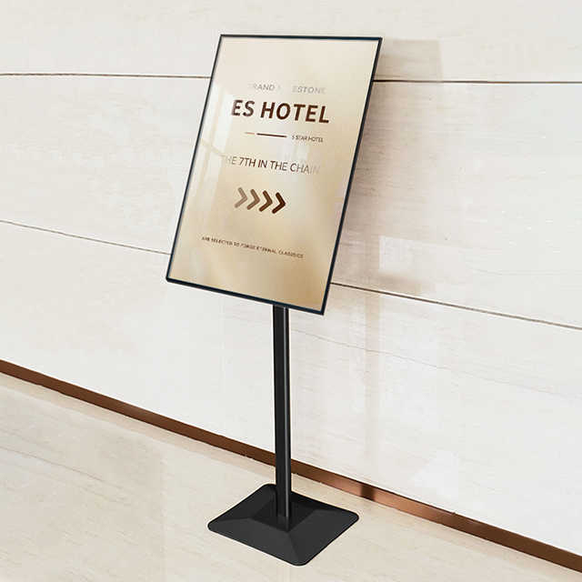 Poster Display Steel Floor Standing Lobby Menu Board Stand Guide Sign ...