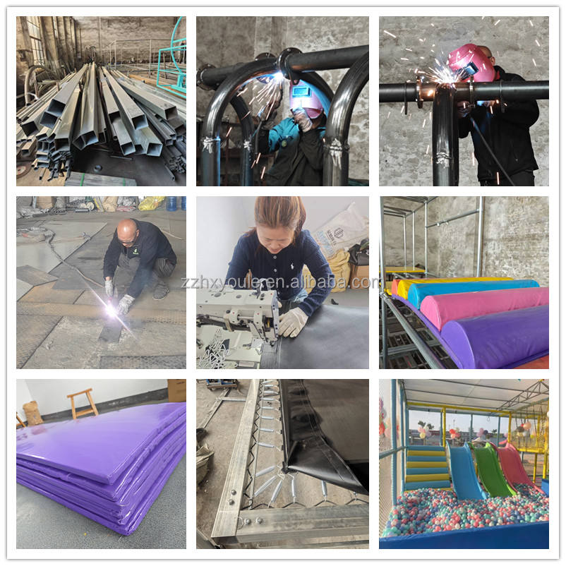 Commercial Indoor Trampoline Park Equipment Alloy Steel & Plastic ...