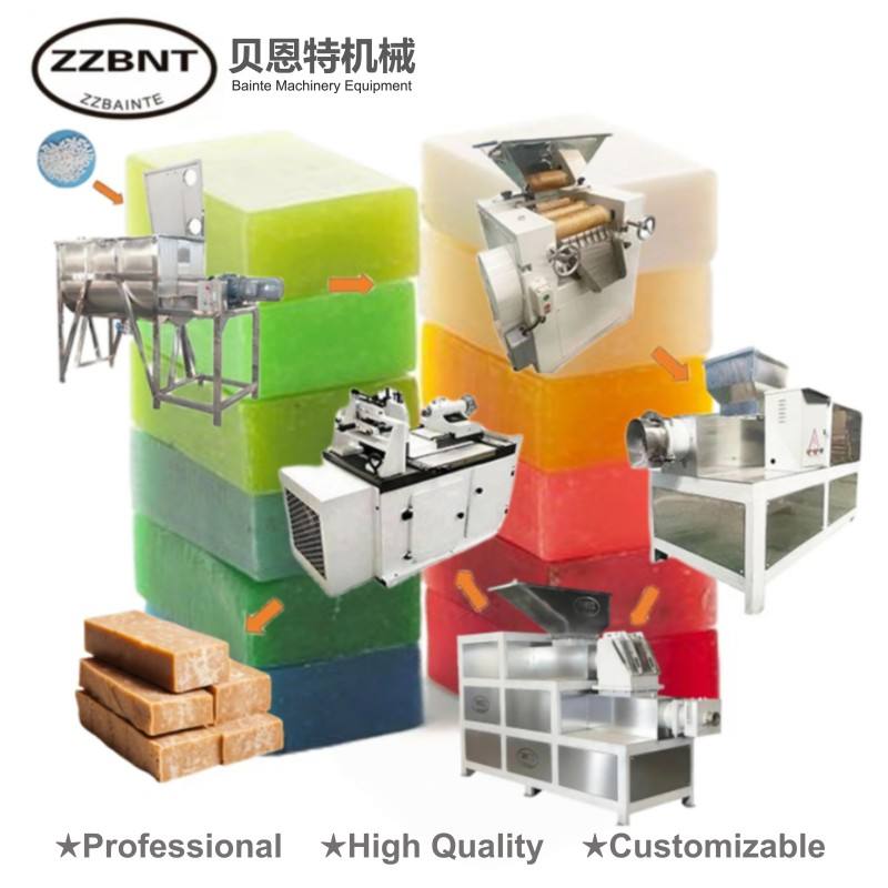 ZZBNT Factory Sale 1000KG/H Bath Toilet Soap Making Machine Bar Soap ...