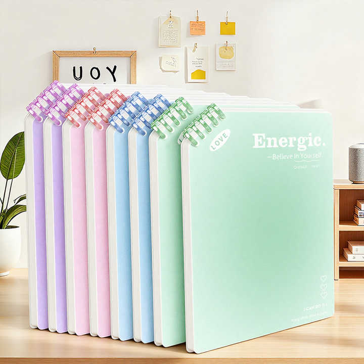 B5 Angled Lay-Flat Ring Binder: Stylish PP Coil Binding, Minimalist ...