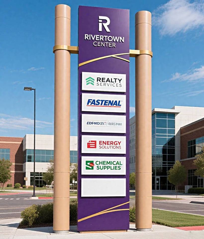 Manufacturer Custom Hotel Business Outdoor Pylon Signs Shopping Mall ...