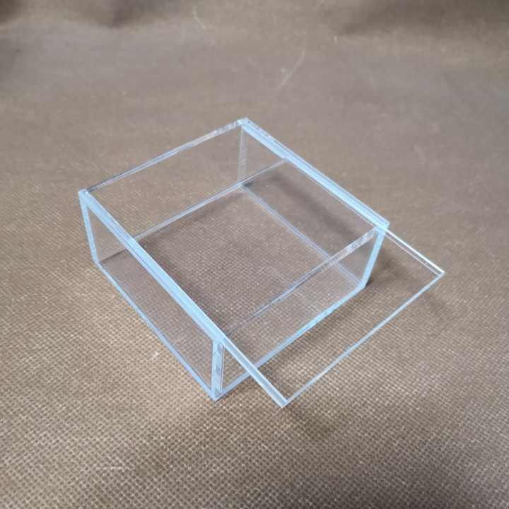 High Clear Acrylic Box with Sliding Lid - Perfect Display