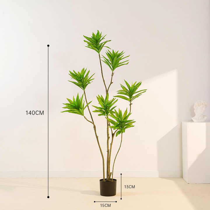 Artificial Lucky Bamboo Tree Office Desk Decoration Lifelike Plastic ...