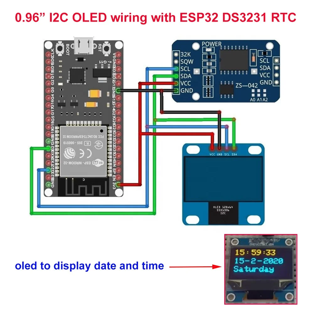 SSD1306 Display 6-Pack 0.96 Inch OLED Display Module SSD1306 128x64 ...