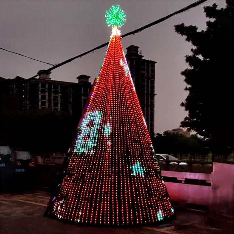 3D Outdoor Giant New Year Christmas Tree DMX Animated Led Programmable ...