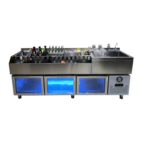 304 Stainless Steel Bar Counter Bartender Cocktail Station| Alibaba.com