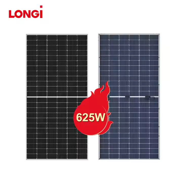 Longi Bifacial Solar Panel LR7-72HGD Half Cut Dual Glass Mono 625W 620W 615W 610W 600W 605W 590W ...
