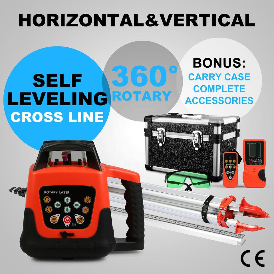 Automatic Red/Green Beam Measuring Self-leveling 500m Laser Level Set ...