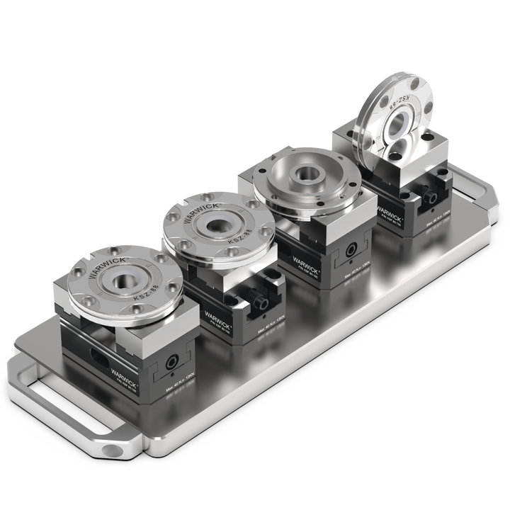 KSF60-100A-4 2.5" 4pcs Multi-station Vise in Row Set Flexible Modular ...